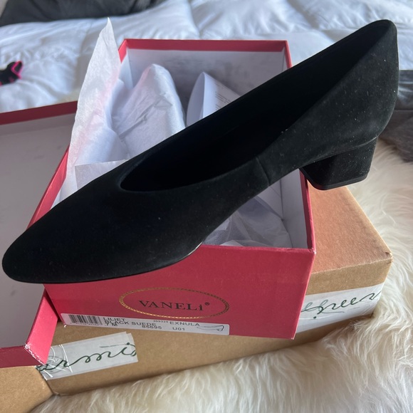 Vaneli | Shoes | New In Box Black Suede Pumps Size 7 | Poshmark